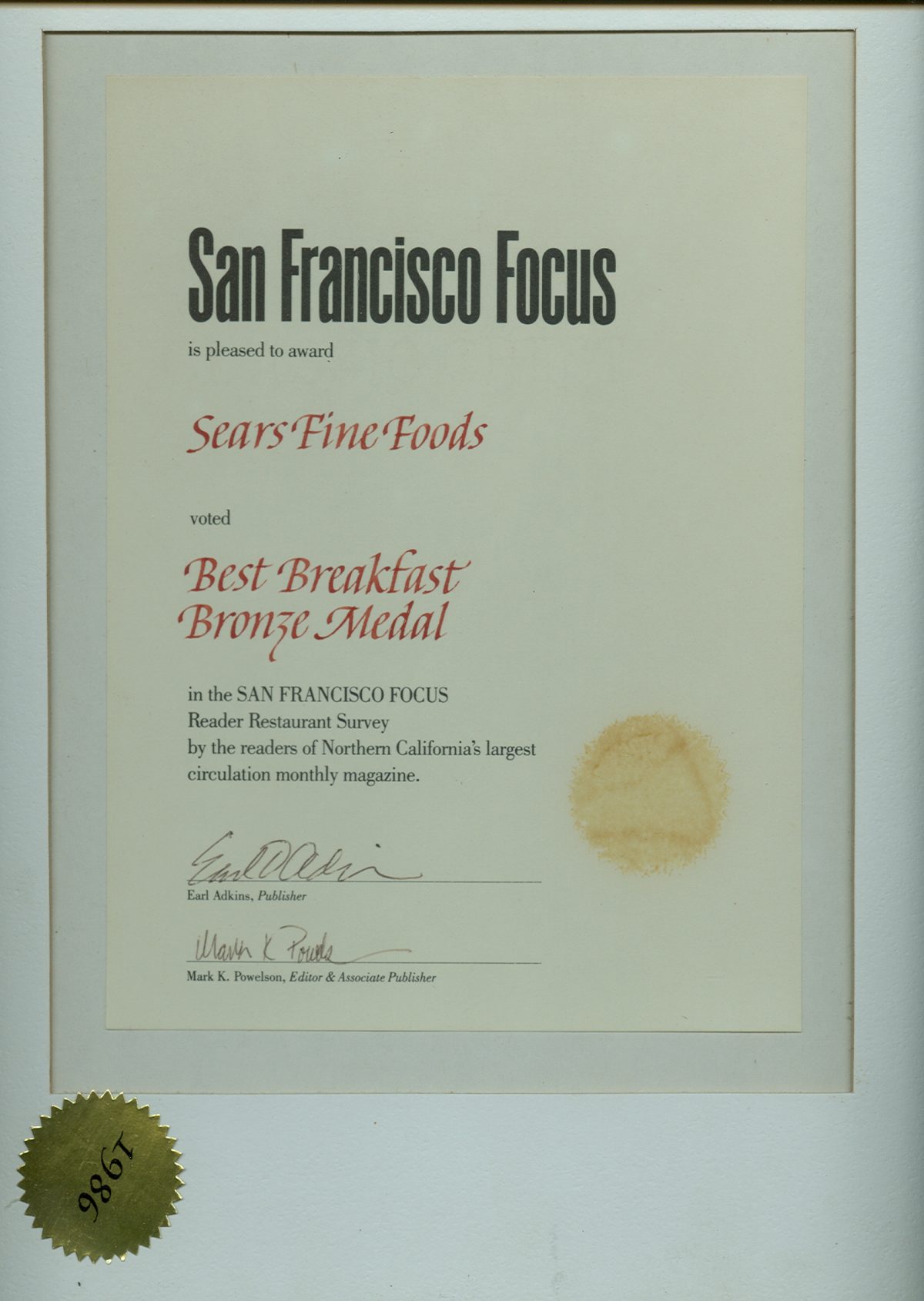 Photo Gallery – Sears Fine Food in San Francisco | Breakfast, Lunch, Dinner